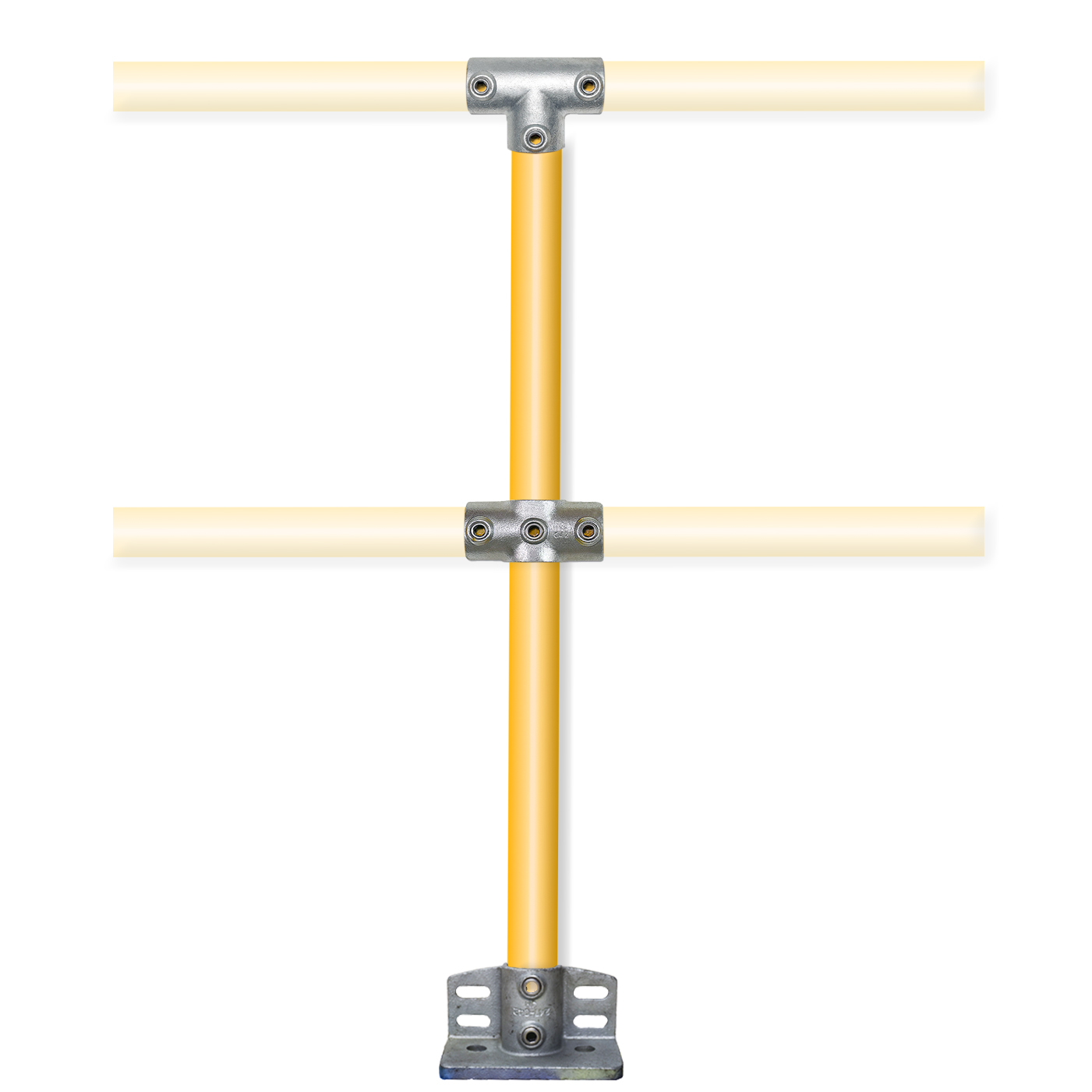 Pedestrian and Vehicle Barriers : Quickclamp Handrail Individual Posts